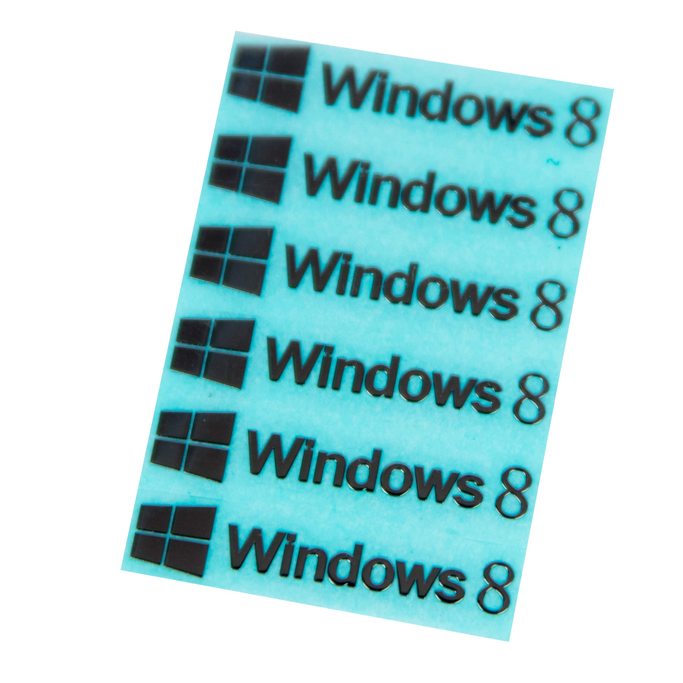 Windows 8 PRO silver sticker 6 x 30 mm :: ABCDEAL.EU